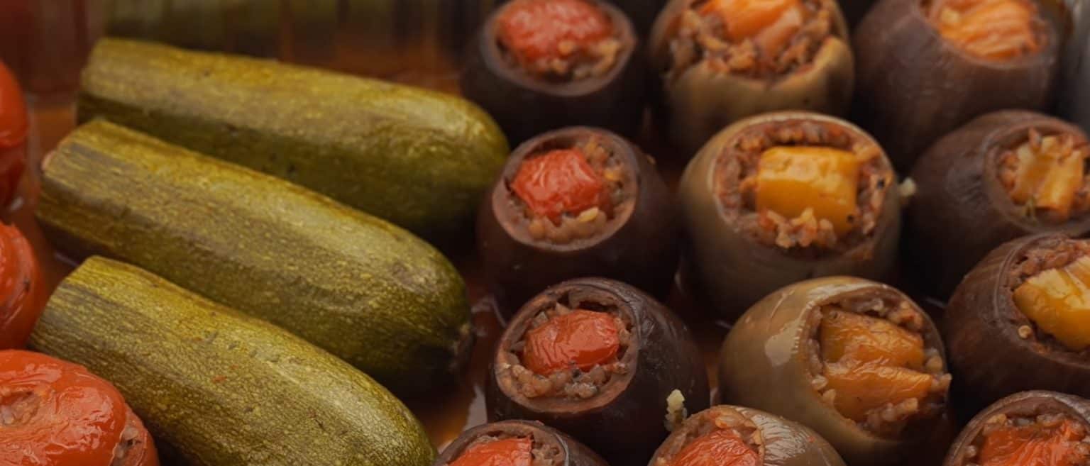 Egyptian Eggplant & zucchini(Batinjan-Kousa) Mahshi