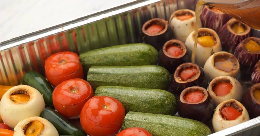 Egyptian Eggplant & zucchini(Batinjan-Kousa) Mahshi