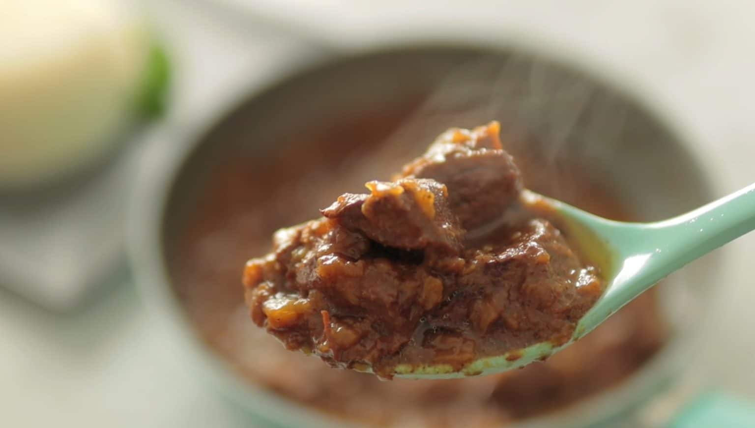 Authentic Arabic Beef Stew (Kebab Halla) with White Rice