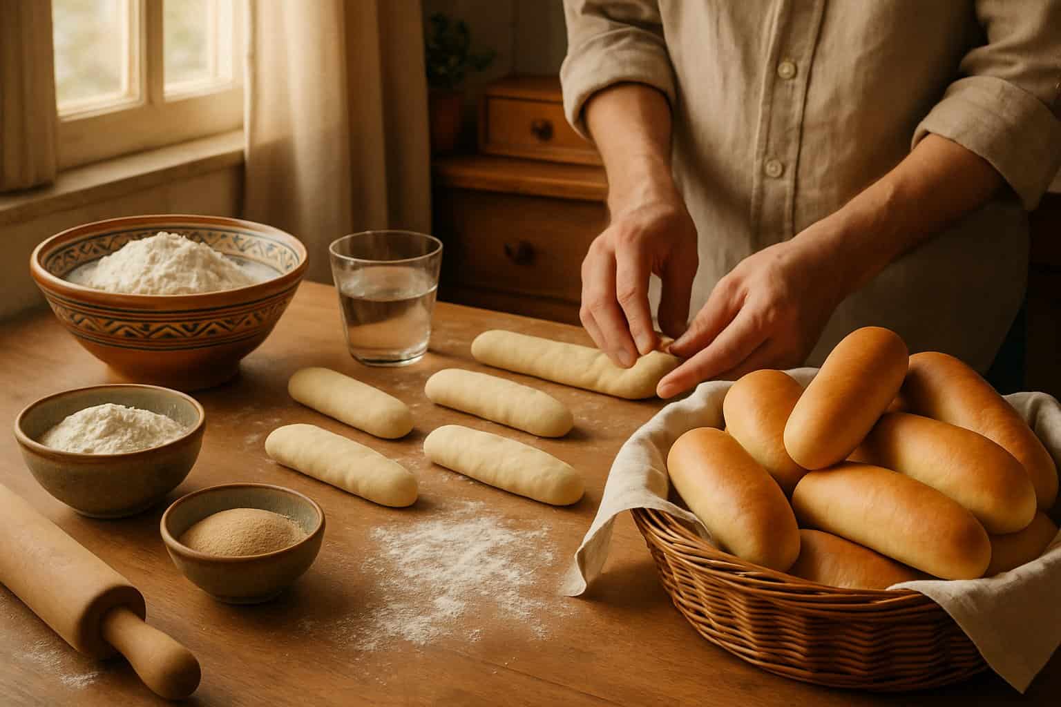 How to Bake Traditional Egyptian Fino Bread (Soft Rolls)
